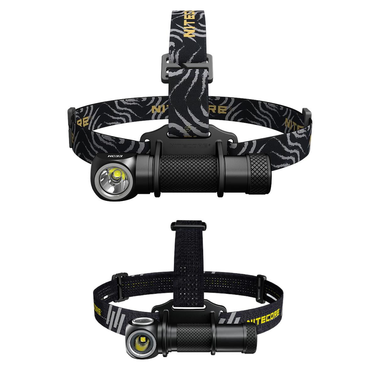 Value Bundle: NITECORE HC33 High Performance L-Shaped Headlamp -Cree XHP35 HD -1800 Lumens with ...