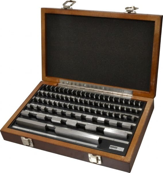 Value Collection 81 Piece, 0.05 to 4", Grade AS-1, Steel Gage Block Set ...