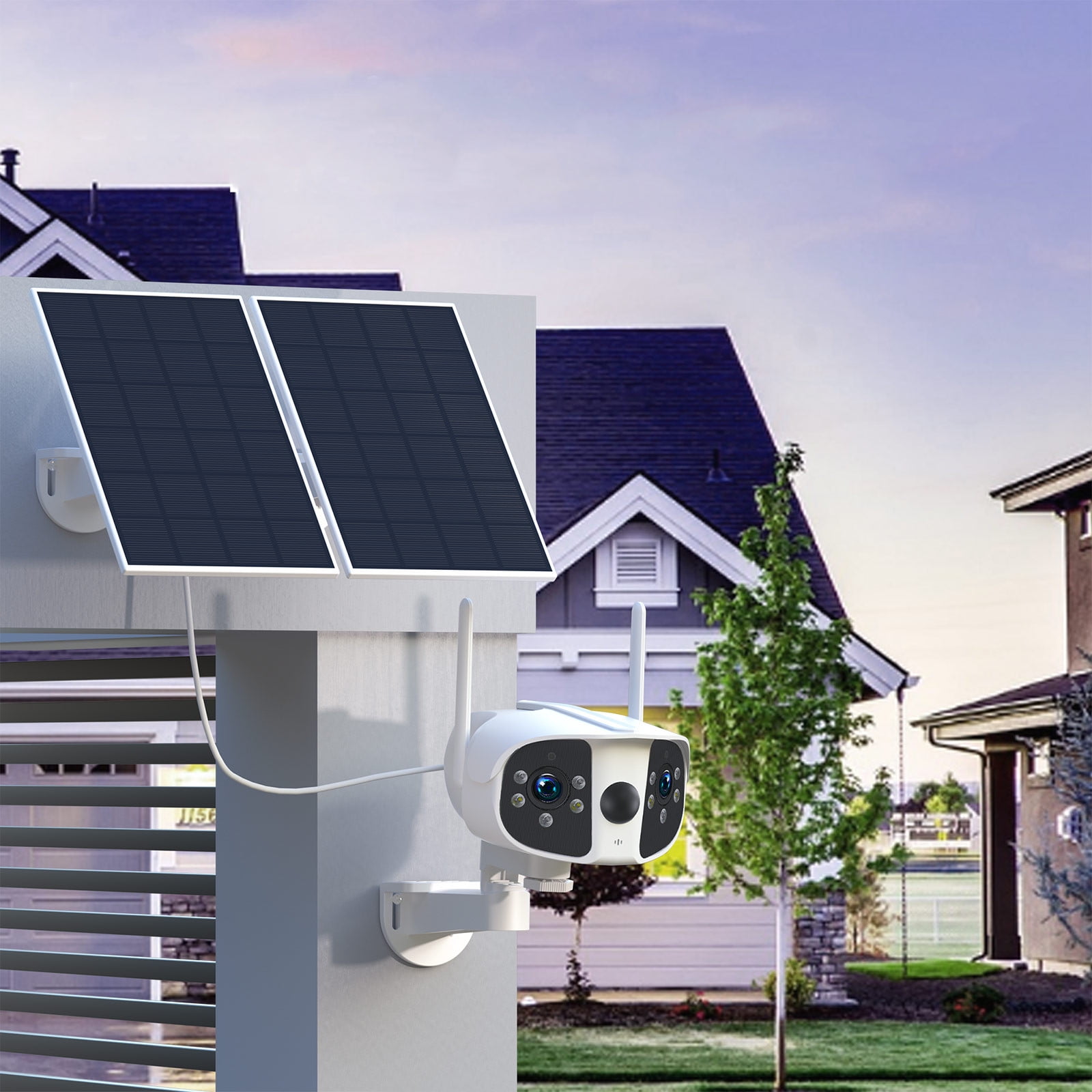 Value for Money, 4K Clear Lens Smart Linkage Outdoor Solar Surveillance ...