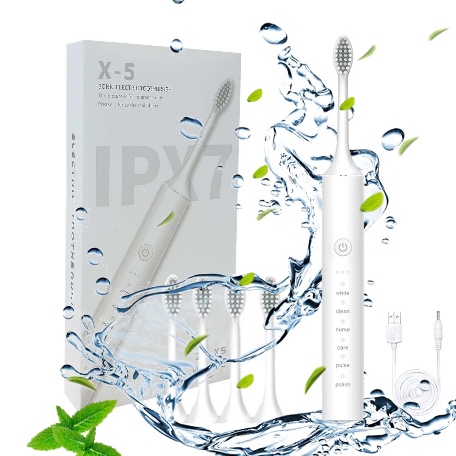 Value for Money, Advanced Electric Toothbrush, 4 Replaceable Heads, 6 ...