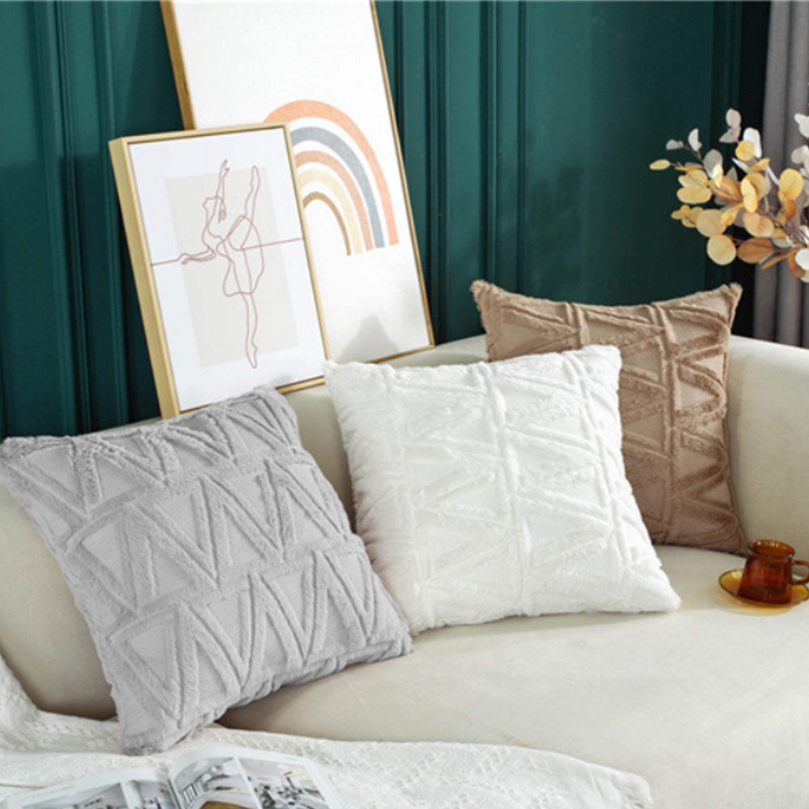 Value for Money, Solid Color Pillow, Living Room Sofa Waist Pillow ...