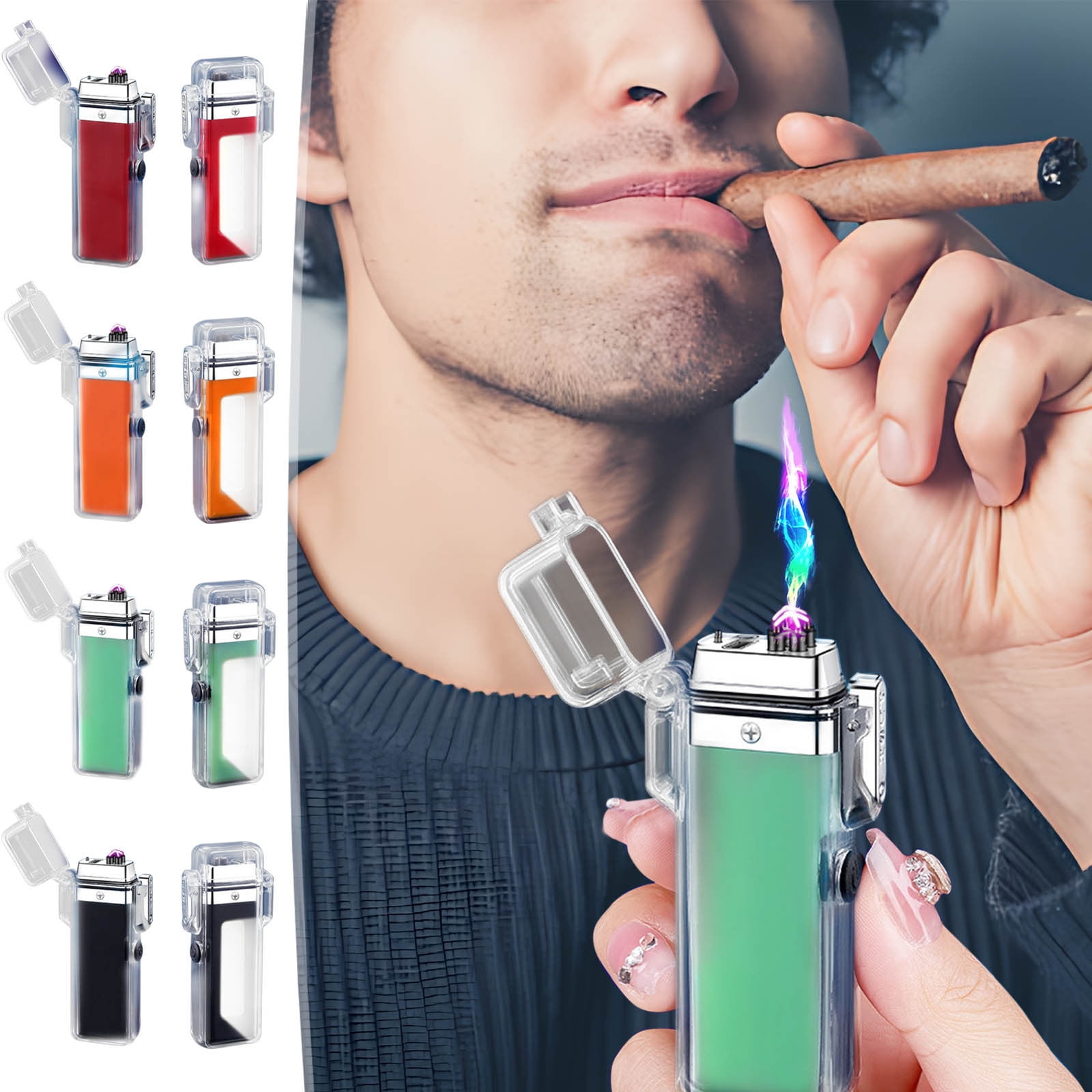 Value for Money, Transparent Casing Lighter, Type-C Fast Charging, COB ...