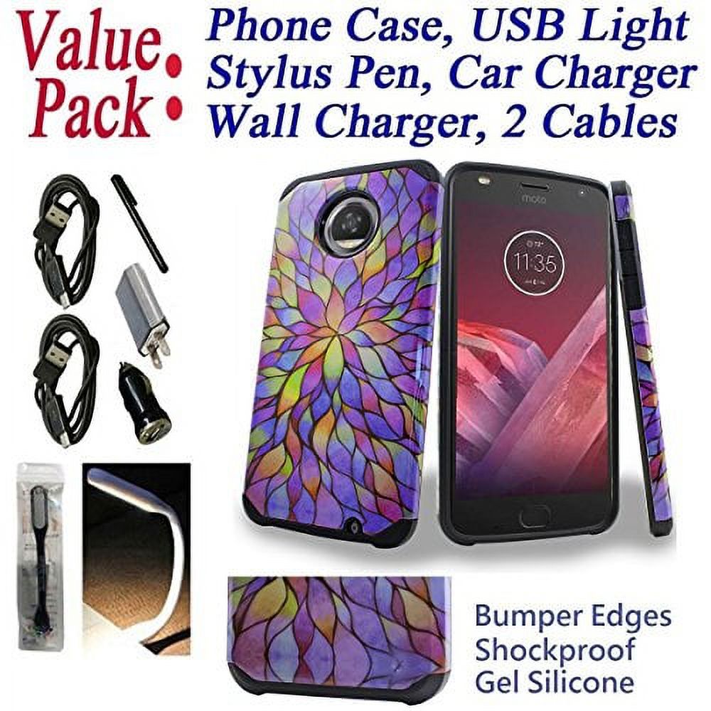 Value Pack + for 5.5" Motorola moto Z2 Play Z2 Force Case Hybrid Phone ...