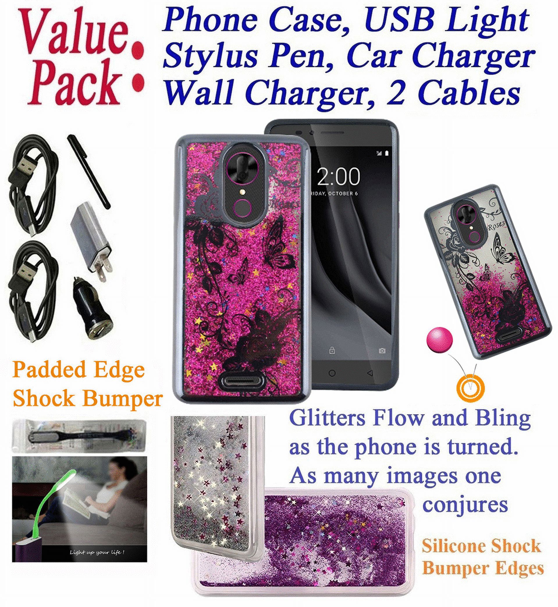 Value Pack + for 6" T-Mobile REVvL + PLUS revvlplus Case Glitter Phone ...