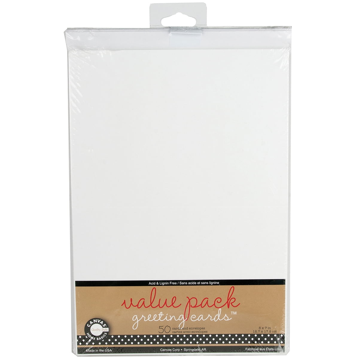 Value Pack Cards & Envelopes 5"X7" 50/Pkg-White, Pk 2, Canvas Corp ...