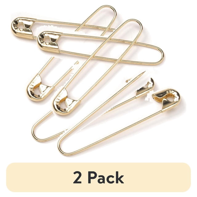 (2 pack) Value Pack Coil-Less Safety Pins: Gold, 3/4 inches - Walmart ...