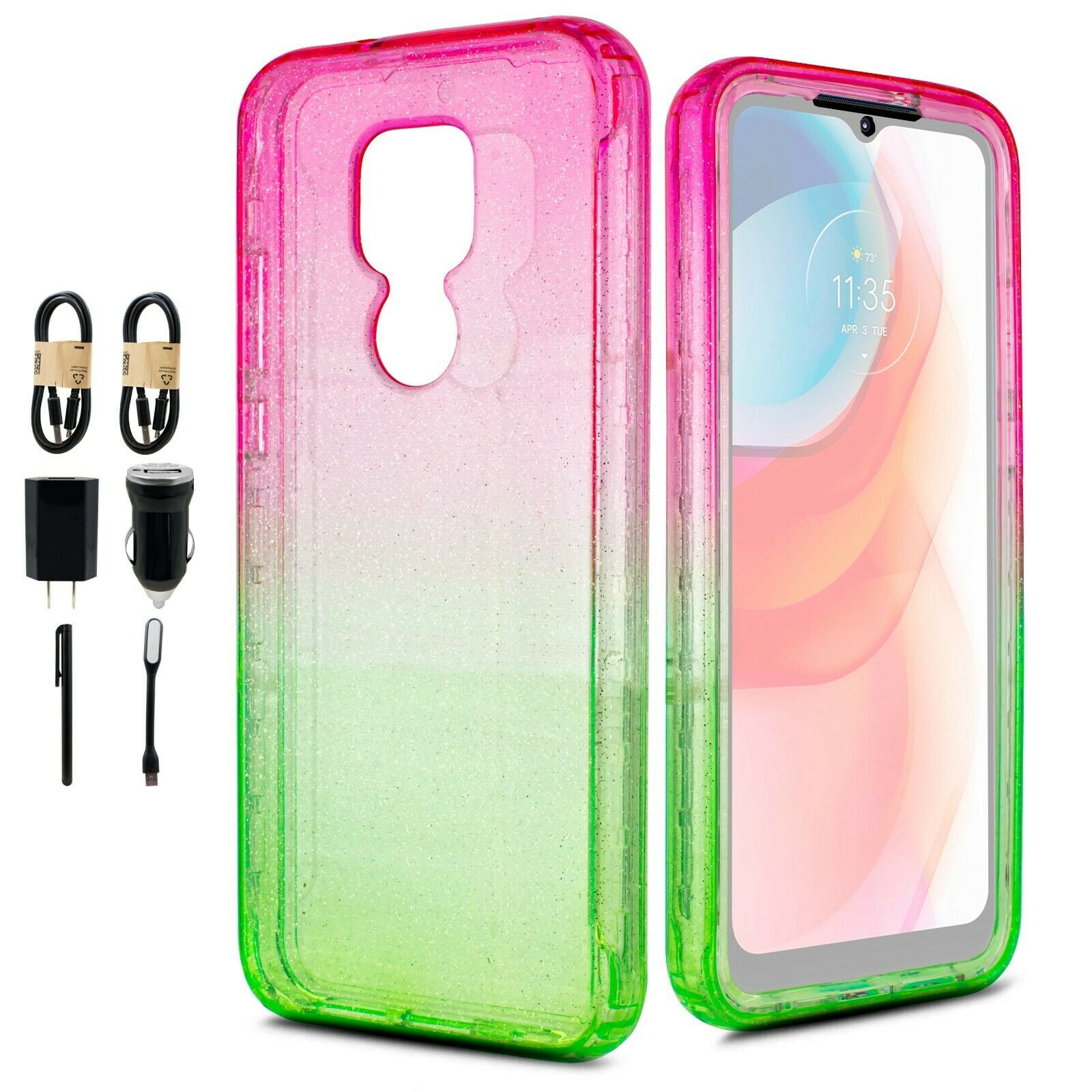 Value Pack ! for Motorola Moto G Play 2021 Glitter Bling Full Body ...