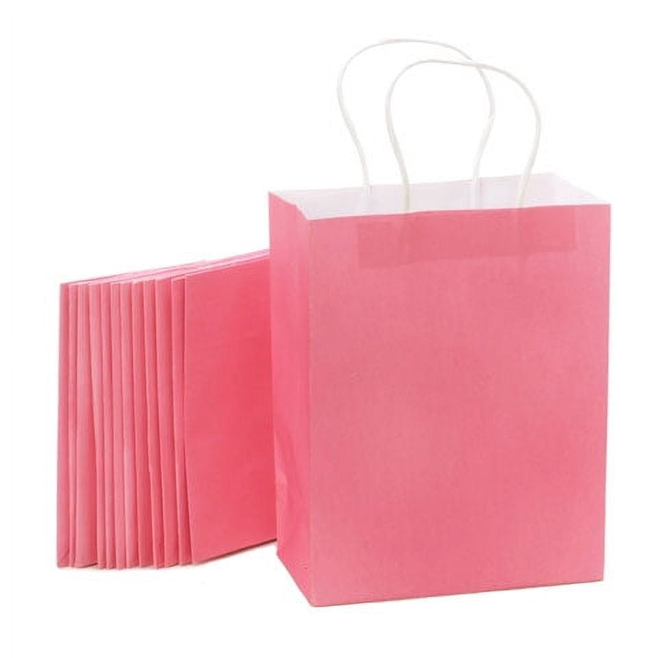 Value Pack Paper Bag - Pink - 4.25 x 8 x 10.25 inches - 13 pieces ...
