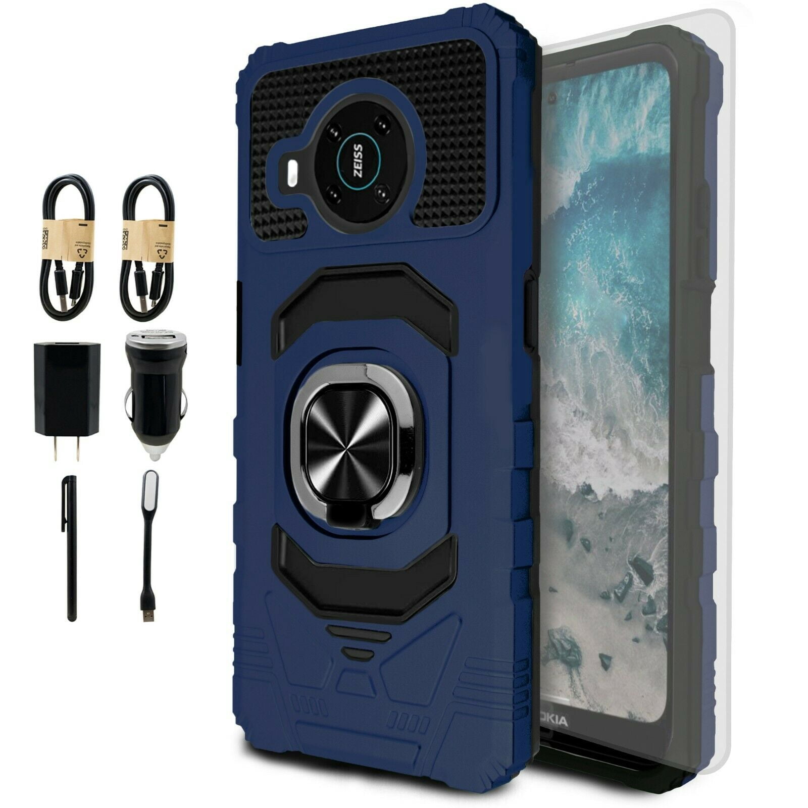 Value Pack + for Nokia X100 X 100 Ring Hybrid Phone Case Magnet Mount ...
