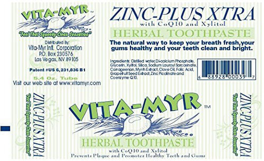 Value Package 5 – 1 Tube 5.4 Oz Zinc+ Xtra Natural Toothpaste & 2-16 Oz ...