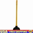 Value Plus Toilet Drain Plunger Long Handle Flexible Suction Clog ...