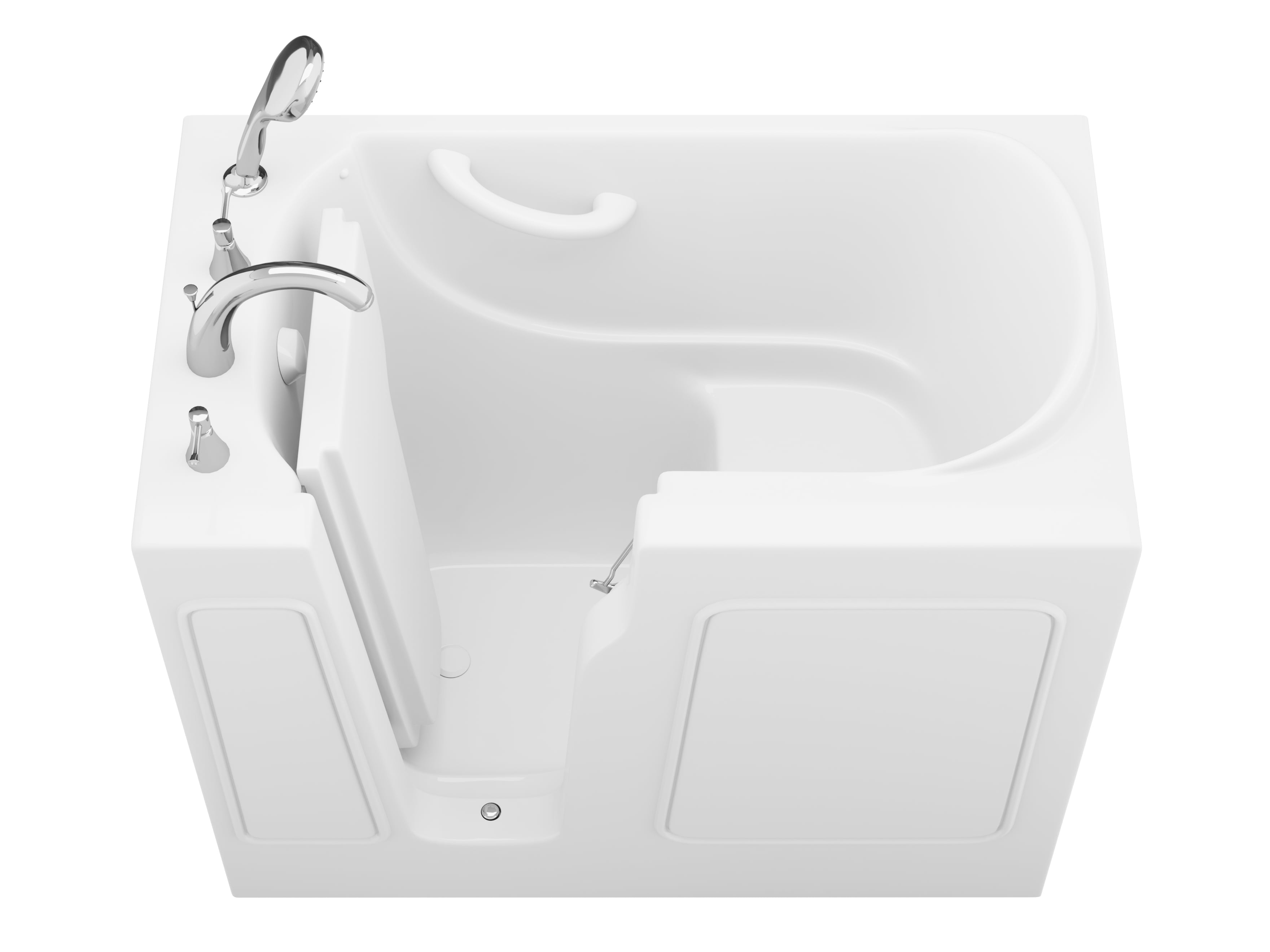 Value Series 26 in. x 46 in. Left Drain Quick Fill Walk-in Saoking Tub ...