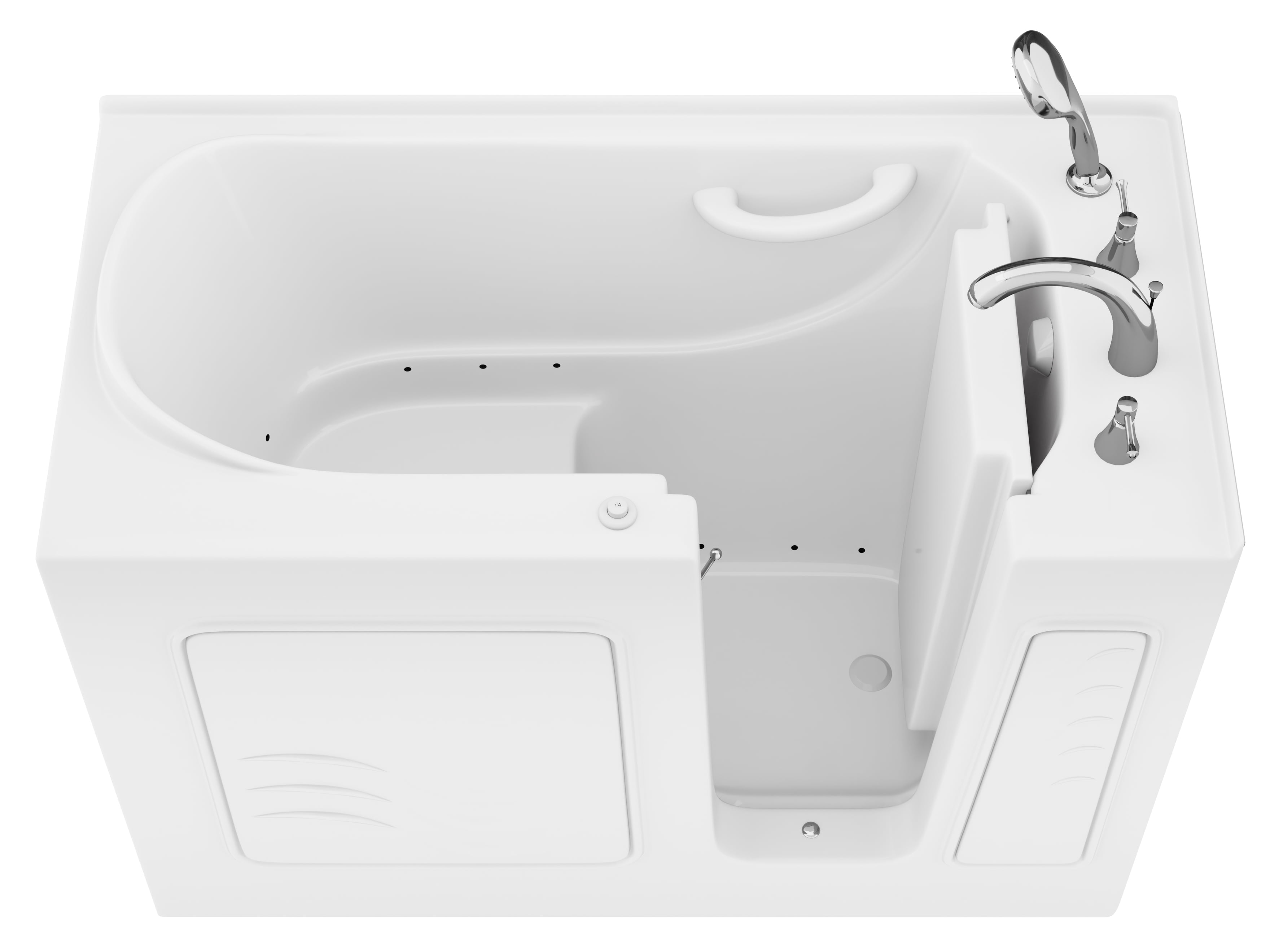 Value Series 26 in. x 53 in. Right Drain Quick Fill Walk-In Air Tub in ...