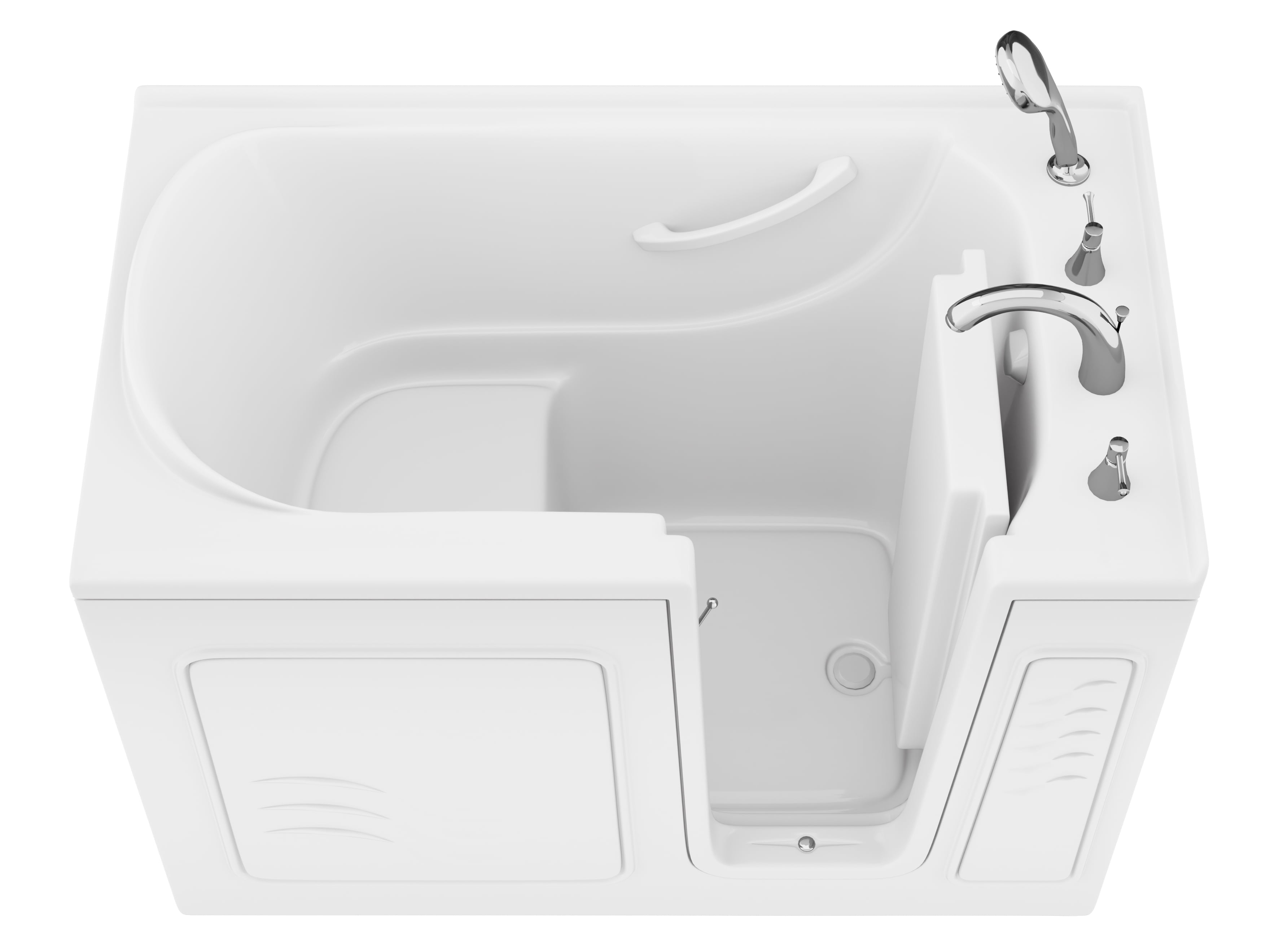 Value Series 30 in. x 53 in. Right Drain Quick Fill Walk-In Soaking Tub ...