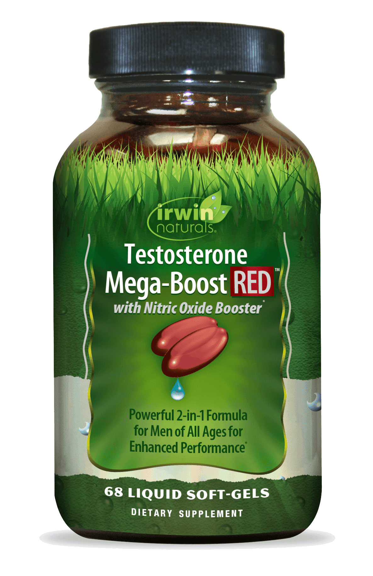 Irwin Naturals Testosterone Mega-Boost RED - Men's Strength Supplement ...