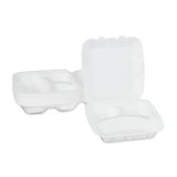 Value Star Foam 8.5-inch Foam 3 compartment Hinged Lid Trays - Walmart.com