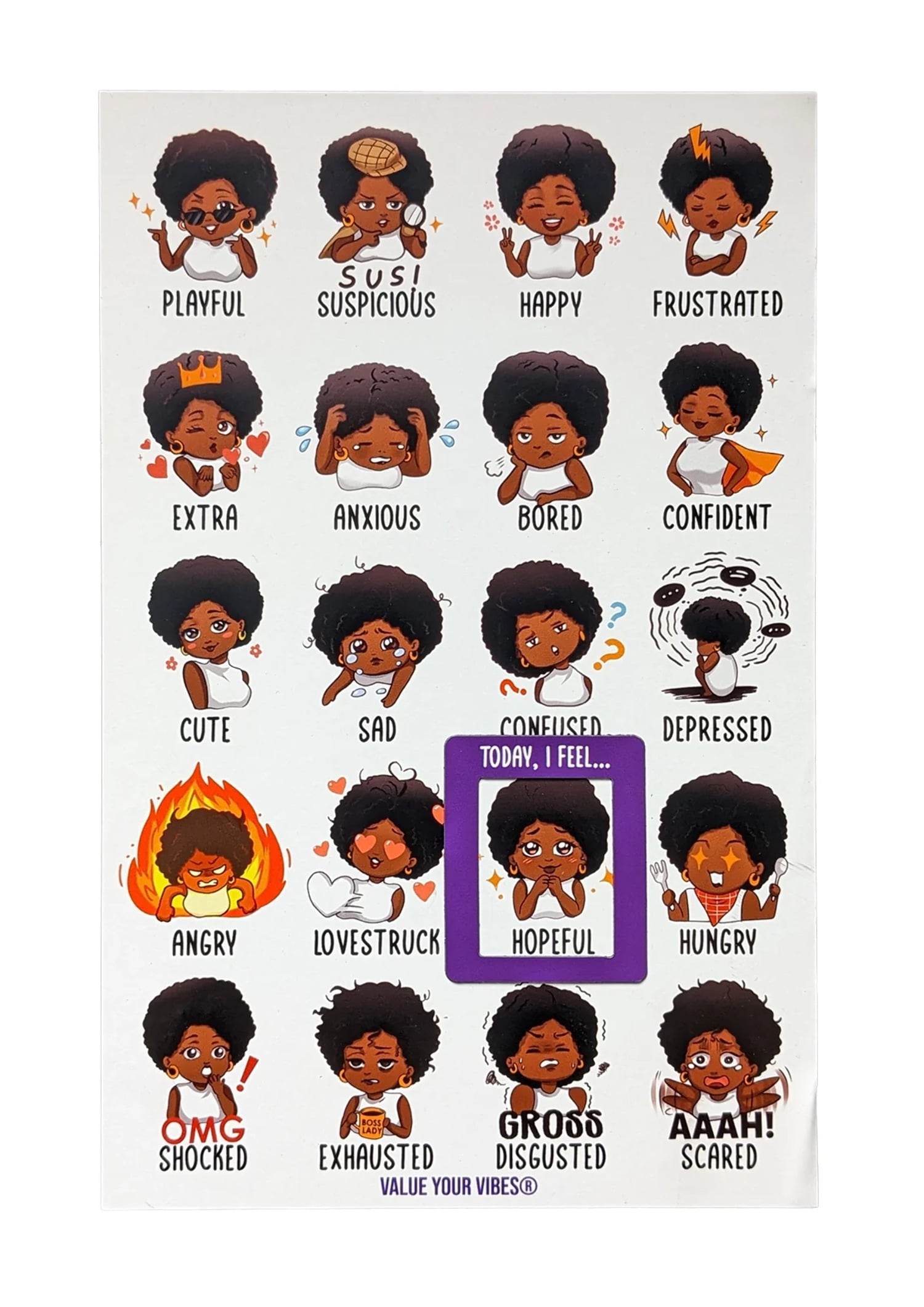 Value Your Vibes Daily Vibe Check Magnet - Black Feelings & Emotions ...