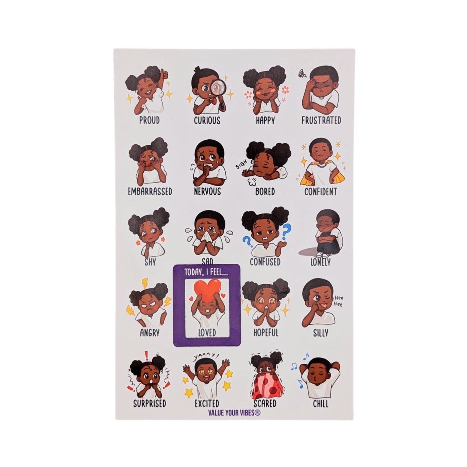 Value Your Vibes Daily Vibe Check Magnet - Black Feelings & Emotions ...