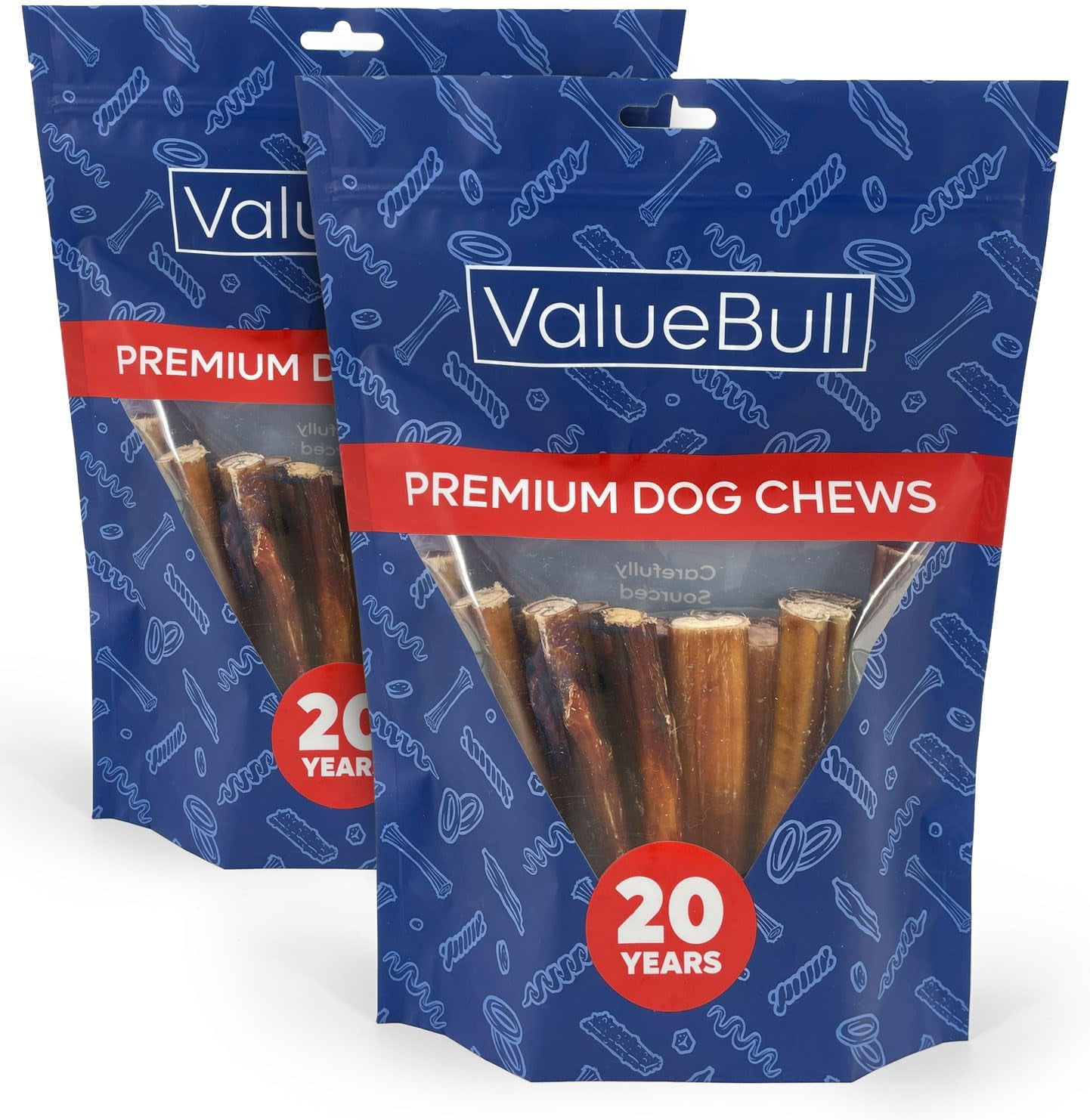 ValueBull Bully Sticks for Small Dogs, Thin 6 Inch, 100 Count Bulk Pack ...