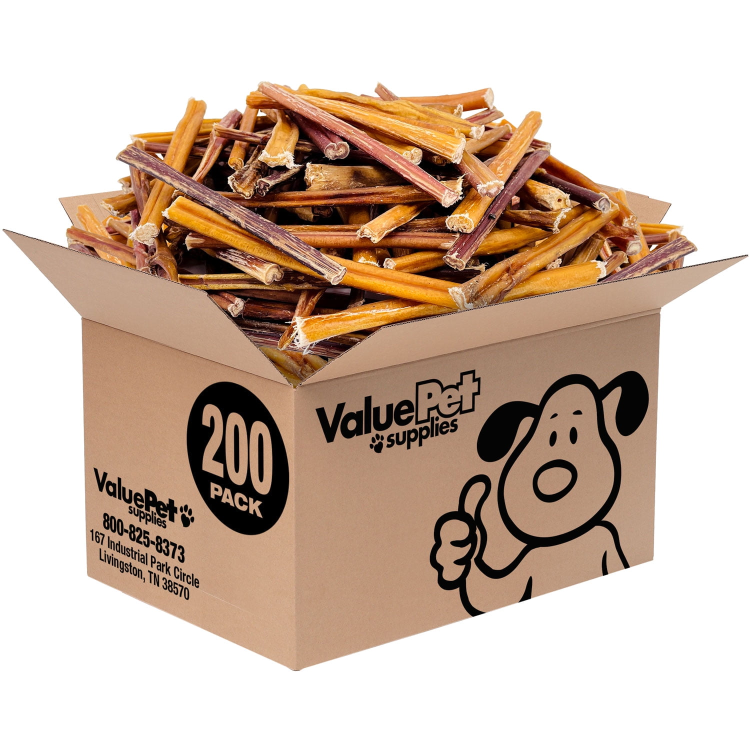 ValueBull Bully Sticks for Small Dogs, Extra Thin 6 Inch, 200 Count ...