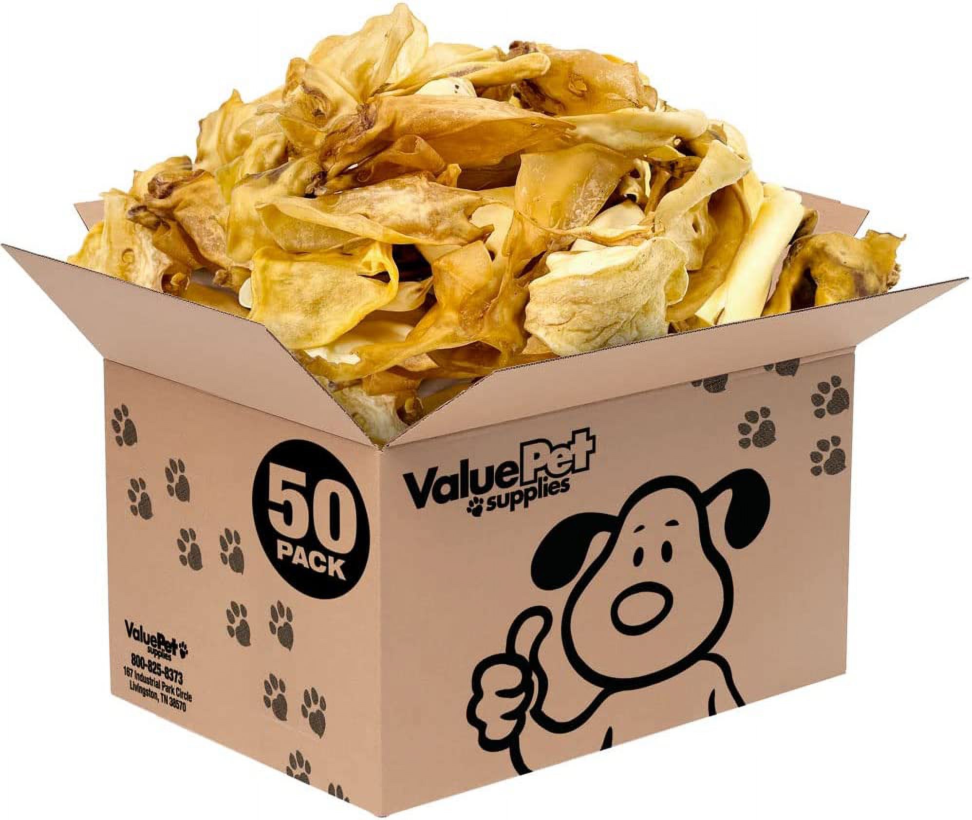 ValueBull Natural Brown Cow Ears, Crunchy Style, Varied Size, Shape ...