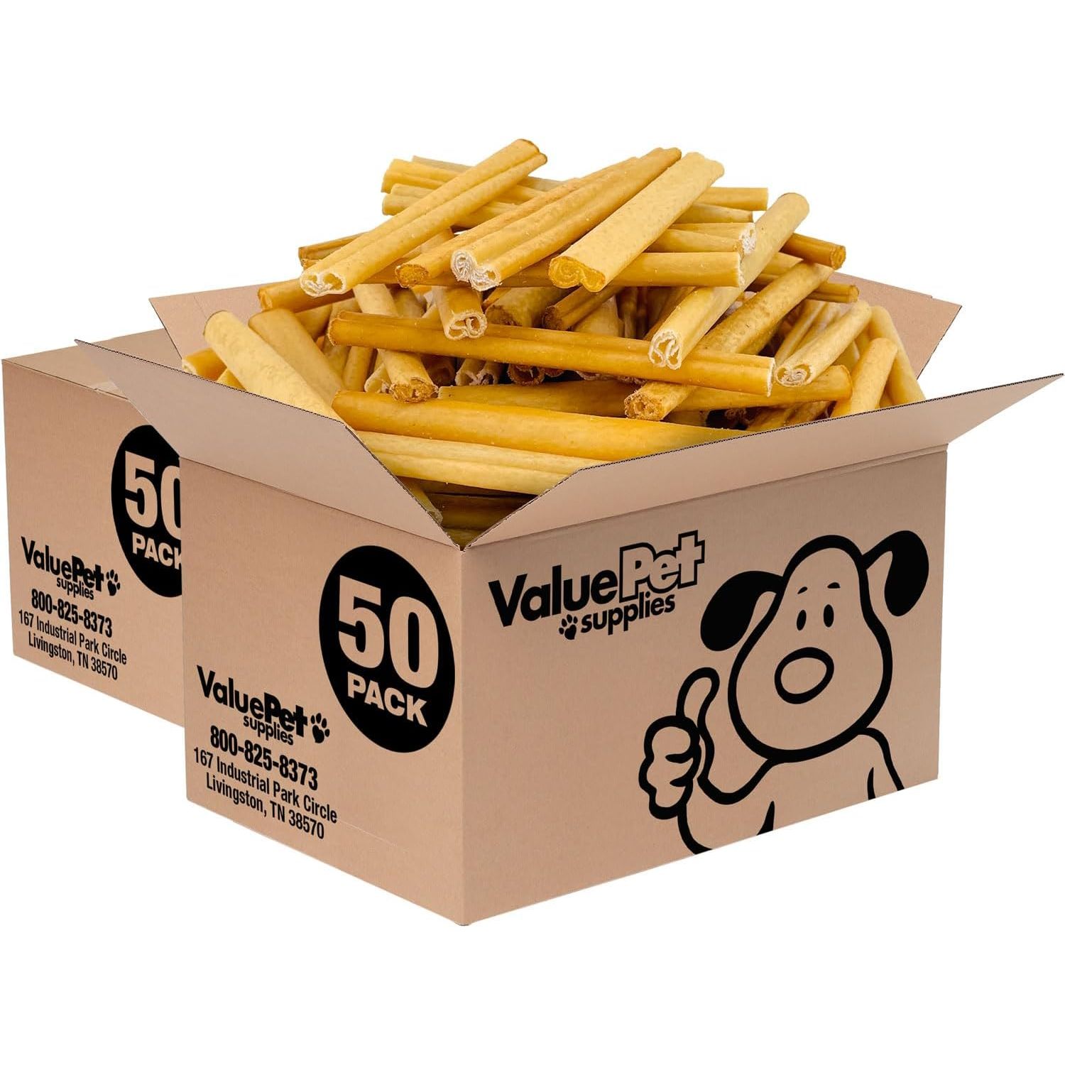 ValueBull USA Pig Skin Retriever Rolls, 6 Inch, Smoked, 100 Count Bulk ...