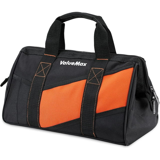 ValueMax 13-Inch Open Top Large Tool Bag, Wide Mouth with 12 Pockets ...