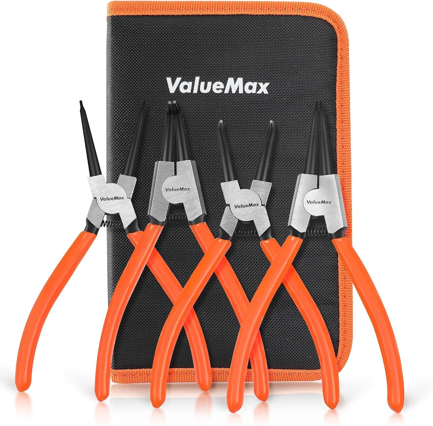 ValueMax 4 PCS Snap Ring Pliers Heavy Duty Set, Circlip Pliers Kit with ...