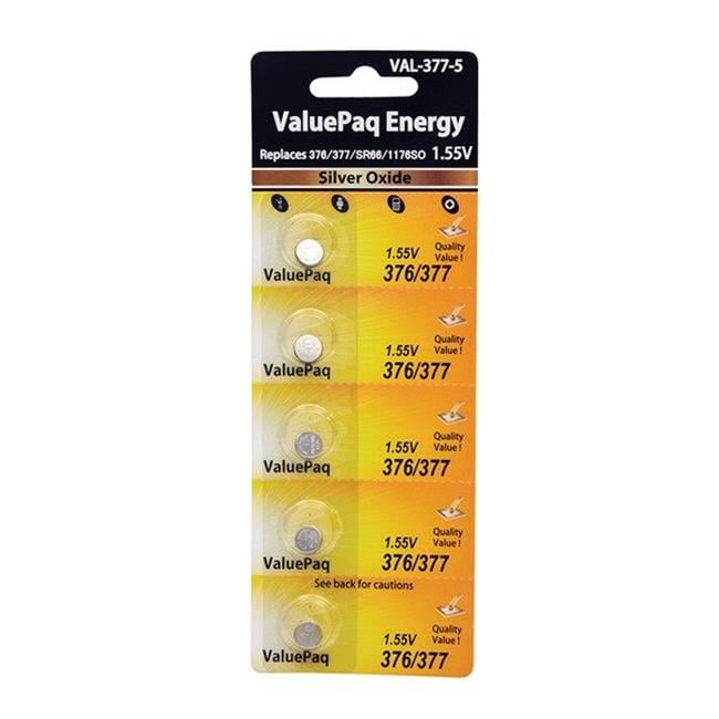ValuePaq VAL-377-5 UL377 Watch Battery (5 Pack) - Walmart Business Supplies
