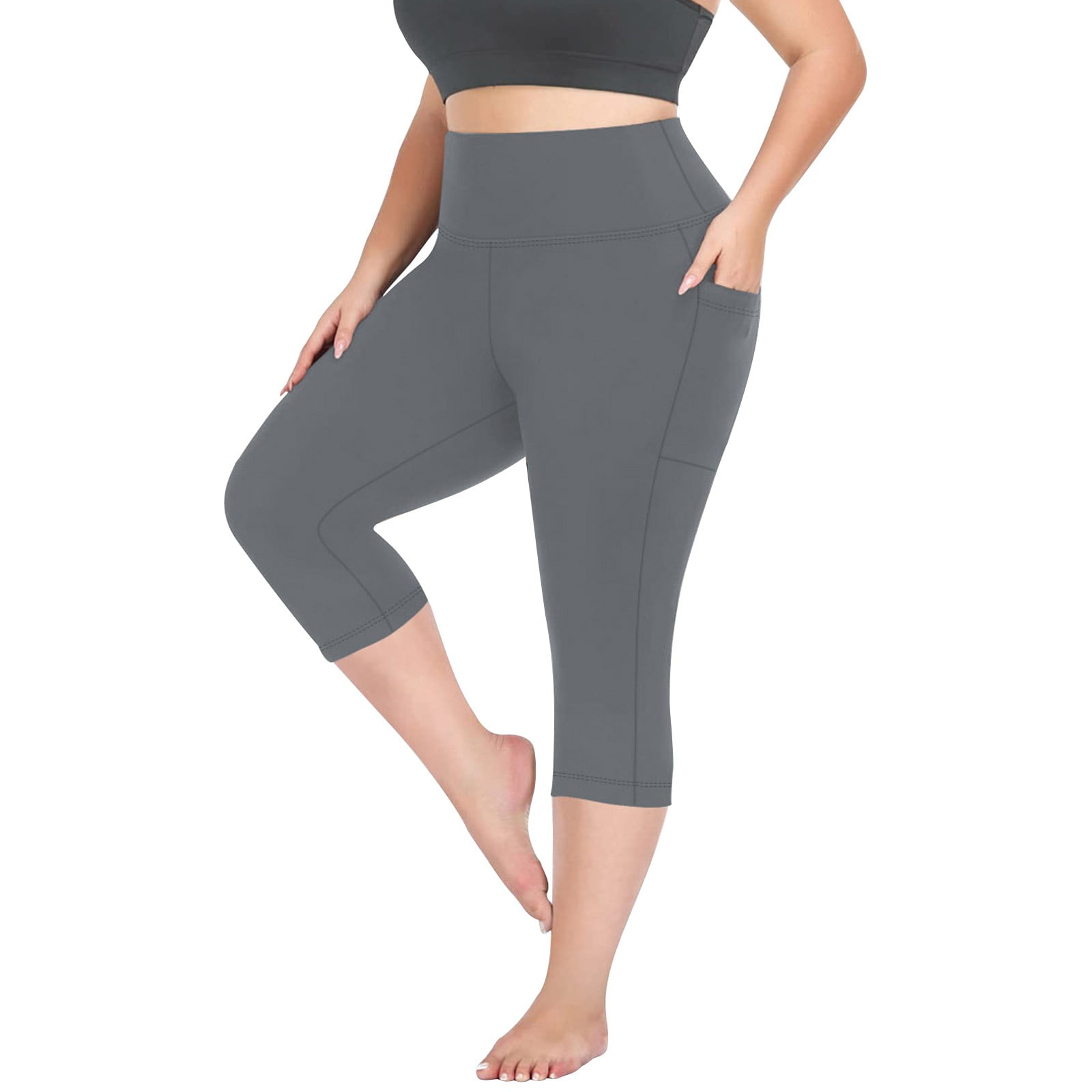 Valueadd 2025 New Women's Plus Size Yoga Pants With Pockets High ...
