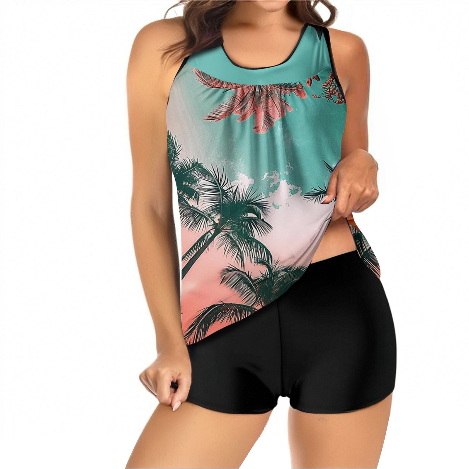 Valueadd Tankini Swimsuits for Women 2 Piece Bathing Suits Tops with ...