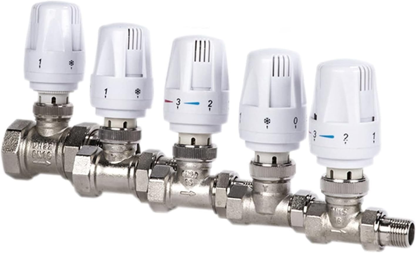 Valve 1/2 3/4 1 Brass Thermostatic Radiator Valve Straight Type ...