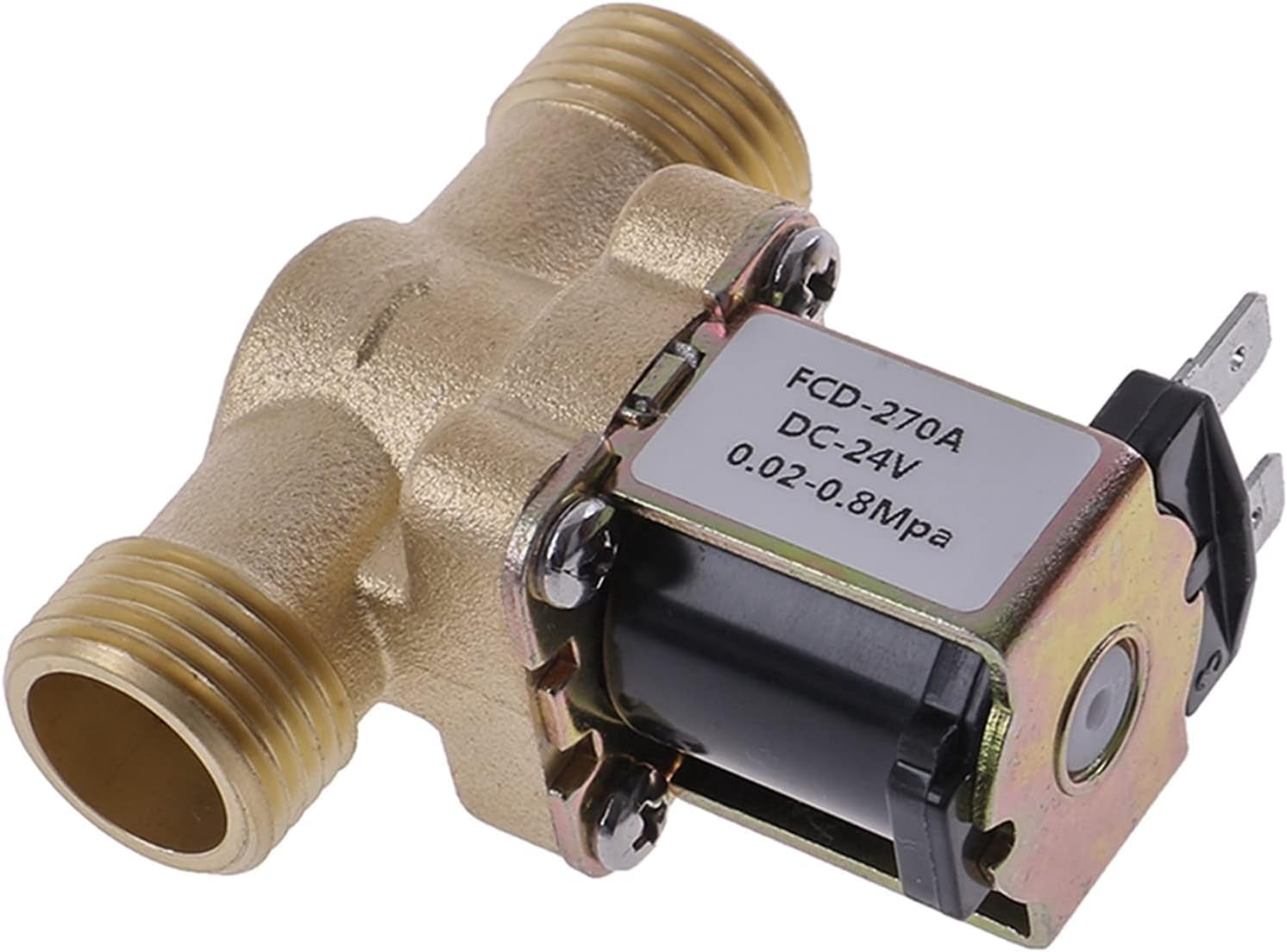 Valve 1PC DC 12V 24V AC 220V G1/2; Brass Electric Solenoid Valve for ...