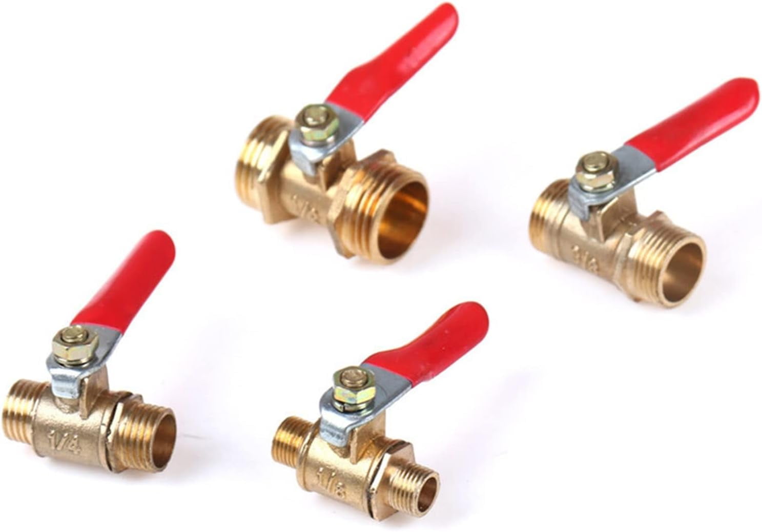 Valve 1pcs Brass Ball Valve 1/8" 1/4" 3/8" 1/2" Male to Male BSP Thread ...