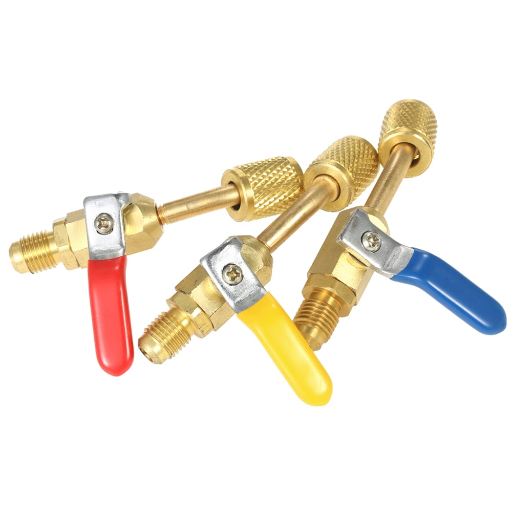 Valve,3pcs Color Coded R134a Shut Valves R410a R134a Shut Coded R410a ...