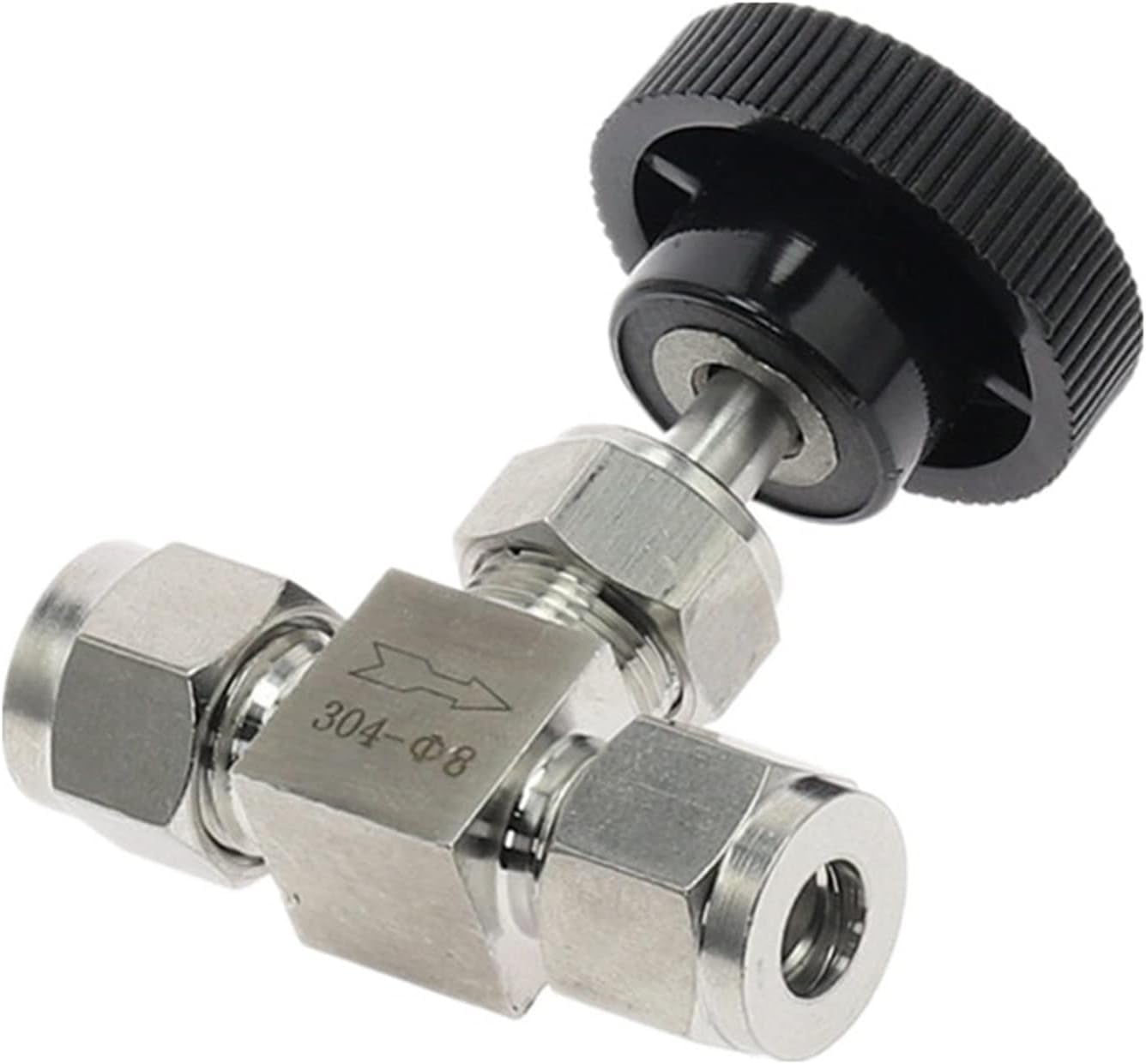 Valve Adjustable Needle Valve Compression Double Ferrule Tube Connector ...