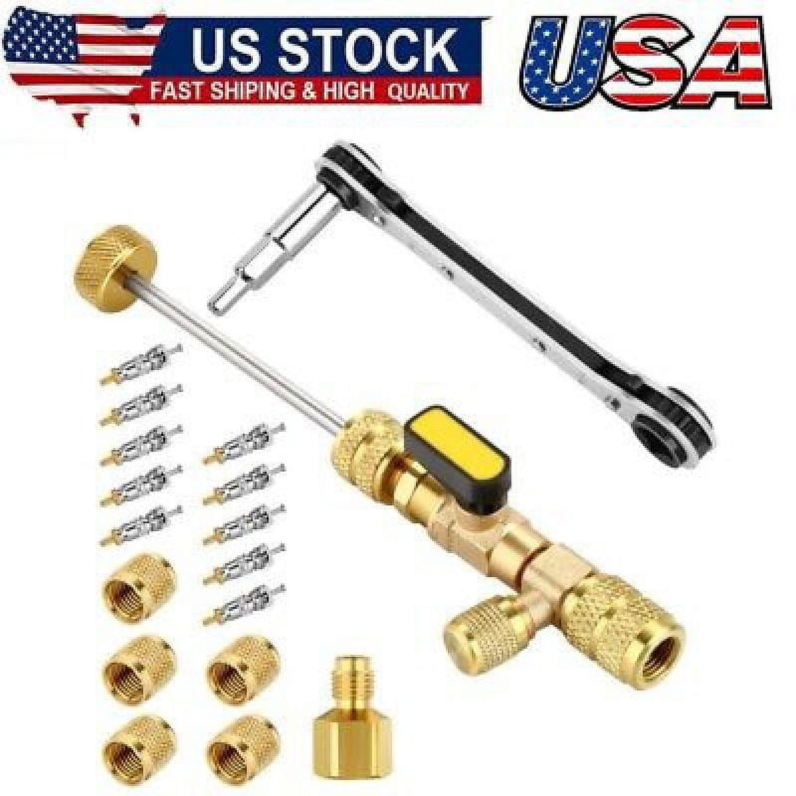 Valve Core Remover Tool and HVAC Service Wrench Set with Hex Bit ...
