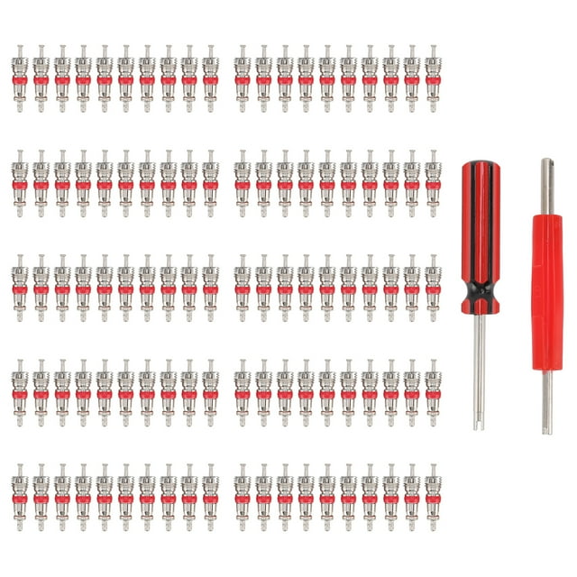 Valve Core Tool Set with 100pcs Valve Stem Cores 2pcs Tire Valve Repair ...