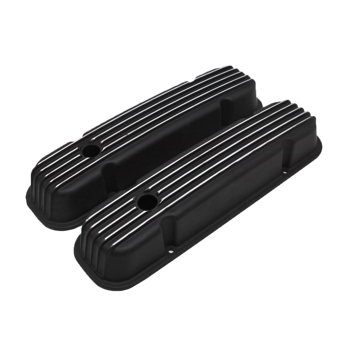 Valve Covers For Pontiac 326 455 Engines Black Aluminum With Polished ...