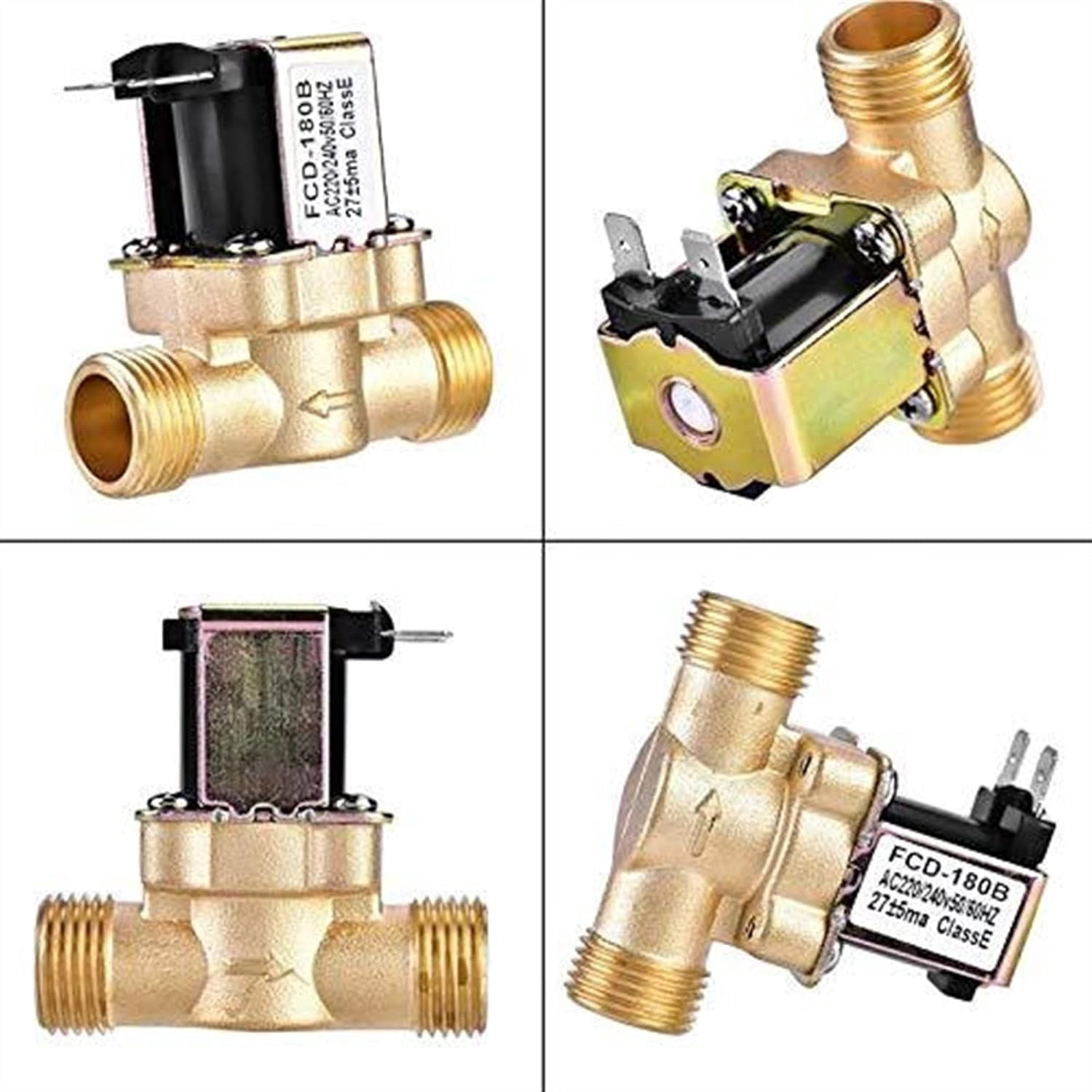 Valve G1/2'' Brass Electric Solenoid Valve N/C 12v 24v 220v G3/4 ...