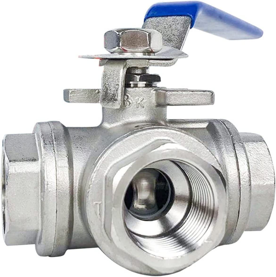 Valve L Type Male Thread Three 3 Way Ball Valve DN15 Stainless Steel ...