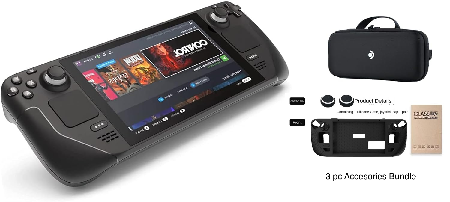 Valve Steam Deck 1TB Upgraded Handheld Gaming Console With Carring Case
