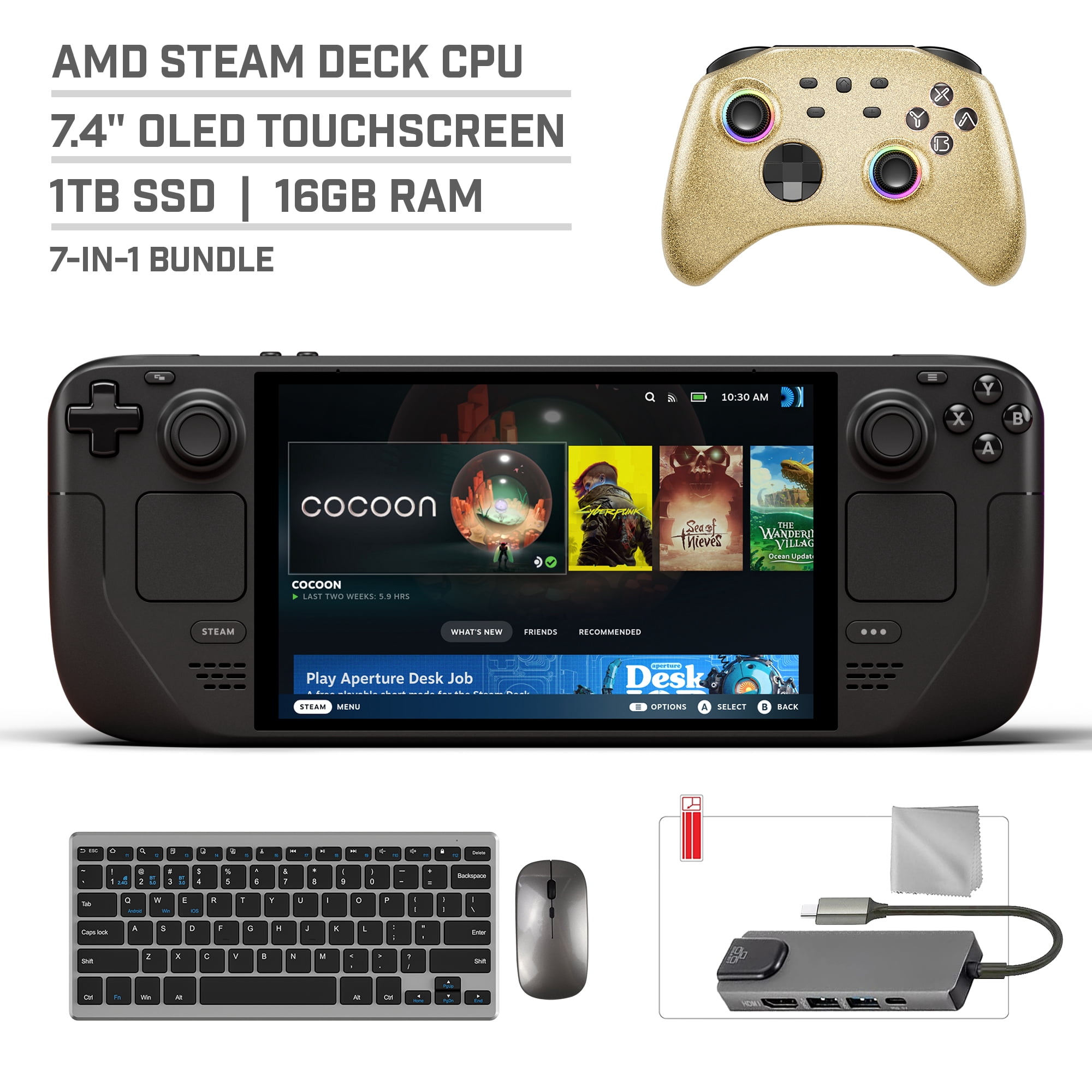 Valve Steam Deck OLED 1TB SSD Gaming Handheld 7.4-inch Touchscreen ...