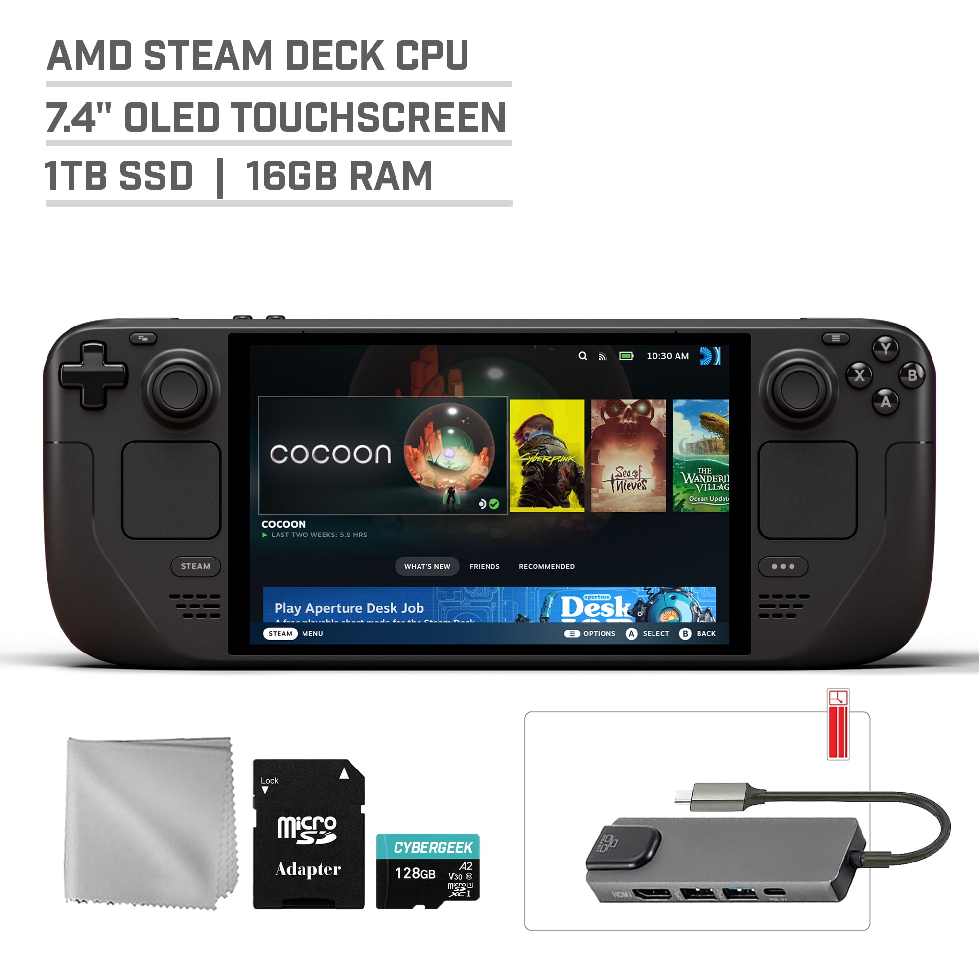 Valve Steam Deck OLED 1TB SSD Gaming Handheld 7.4-inch Touchscreen ...