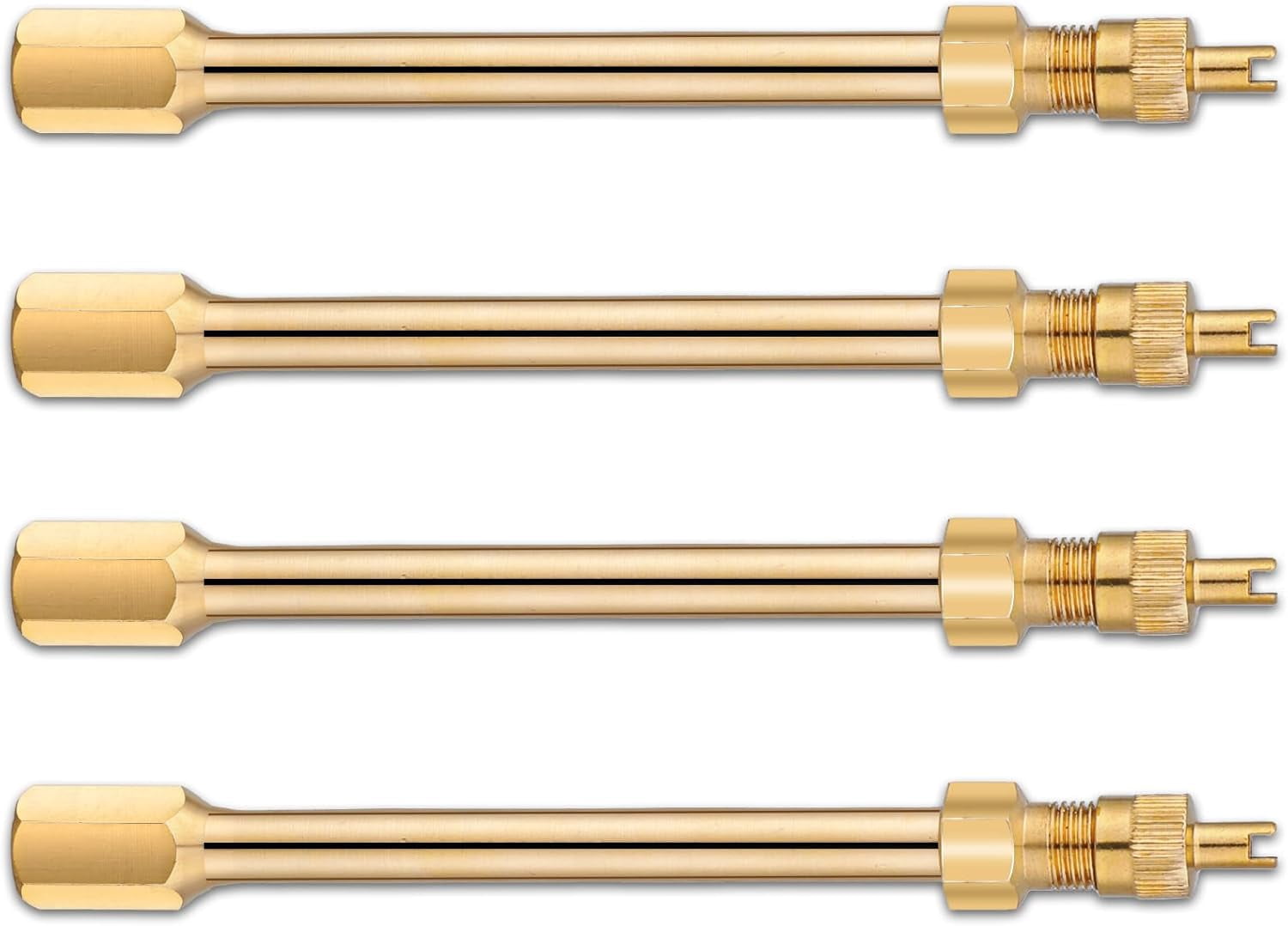 Valve Stem Extension, 4 Pcs 100mm 4 Inch Tire Valve Extension Brass ...