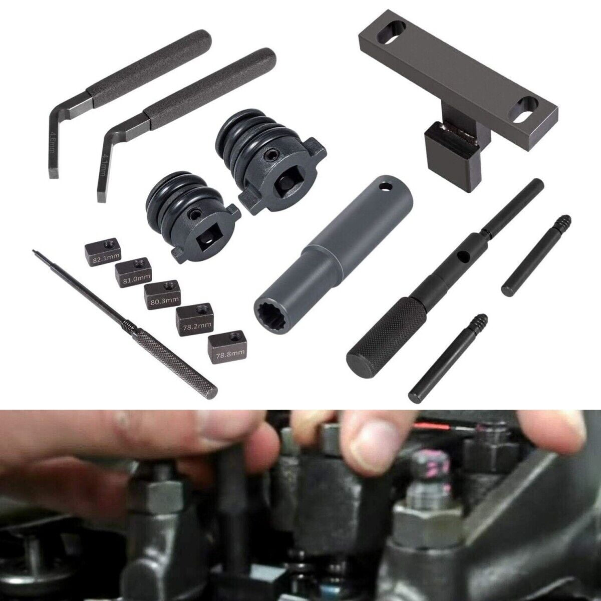 Valve Tool Set for Detroit Diesel 60 Series Injector Cam Gear Retaining ...