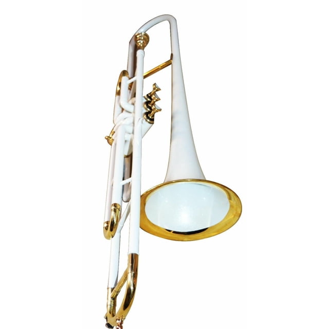 Valve Trombone Bb White brass MADE WITH HARD/CASE MOUTHPIECE GREAT SALE ...