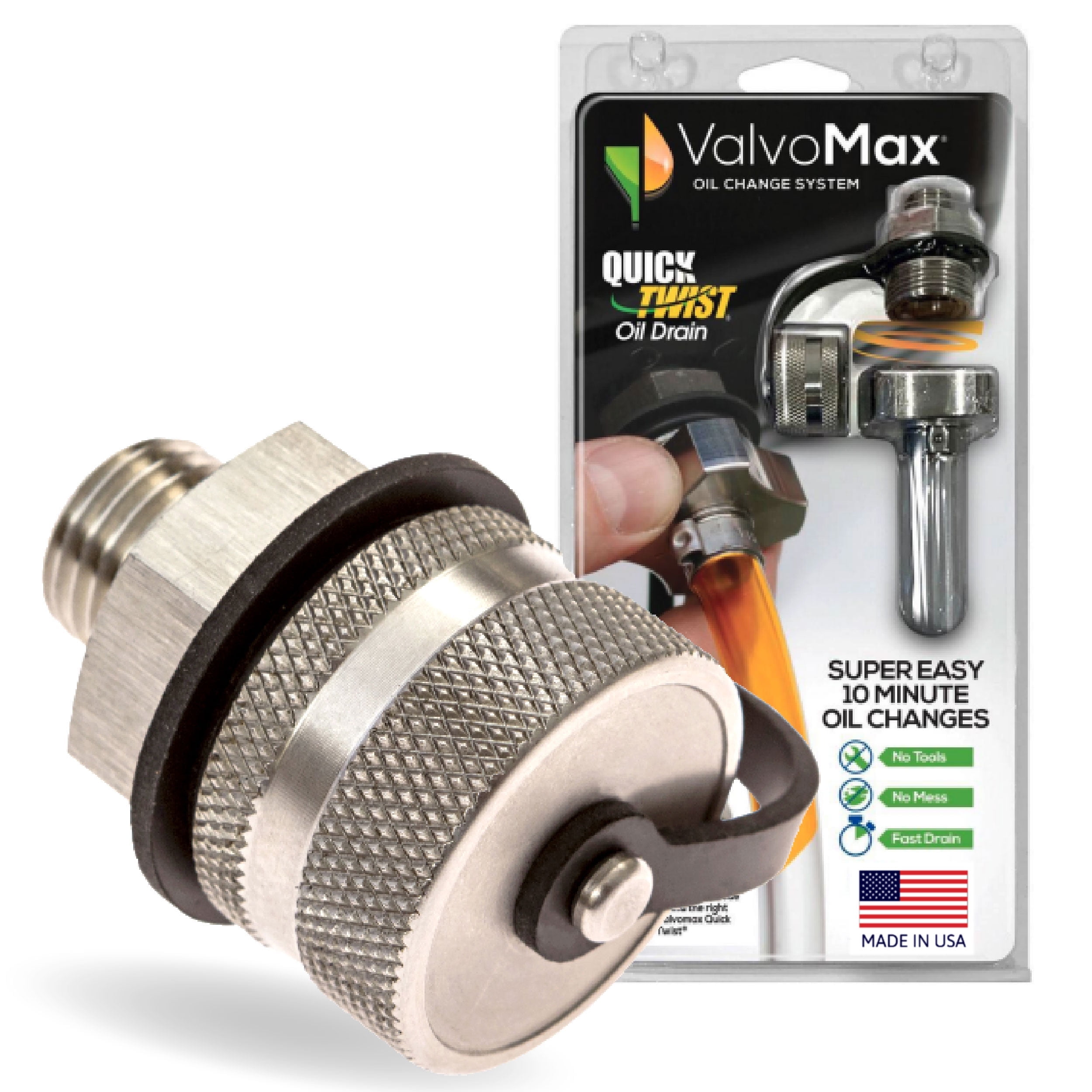 ValvoMax Quick Twist Automotive Oil Drain Valve -No Spill - No Mess ...