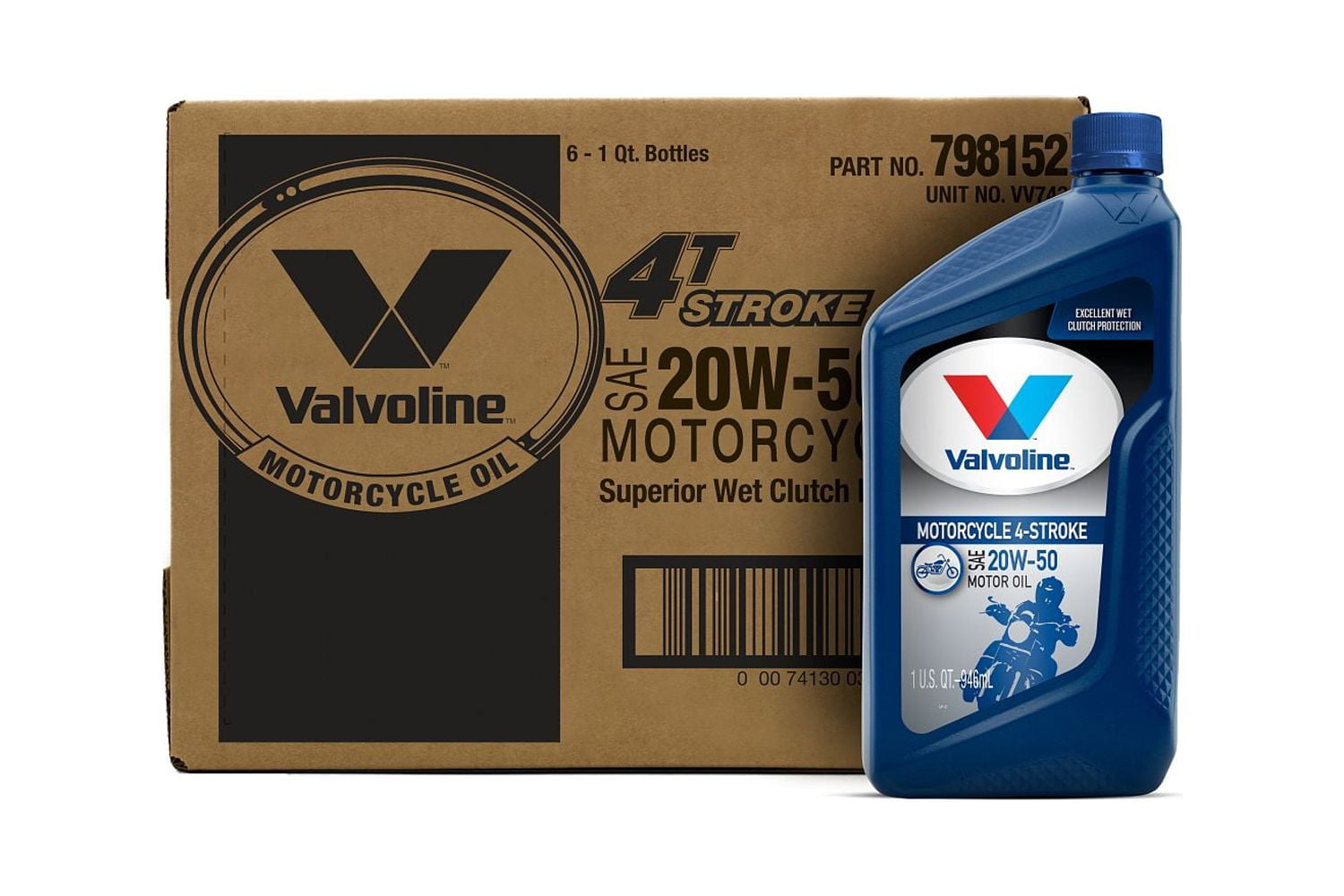 Valvoline 4-Stroke Motorcycle Oil, 20W-50 - Protect at High RPMs and ...