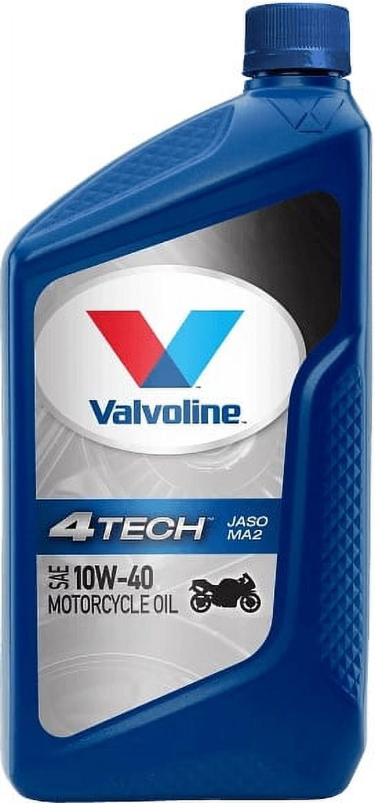Valvoline 4-Tech SAE 10W40 Motorcycle Oil 1 QT, Mineral, Resists Sludge ...